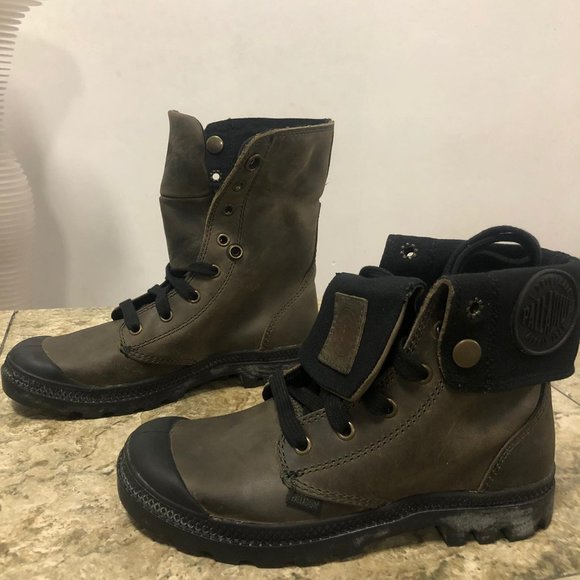 Palladium | Shoes | Nwb Palladium Leather Boot Women Shoe Baggy Brown ...